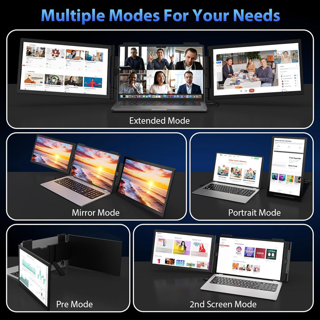 14-inch Dual-screen Portable Monitor Dell for Gaming Laptop PC ...